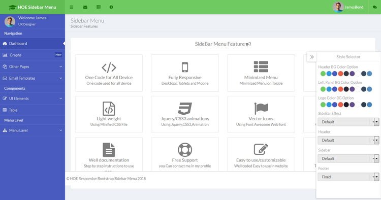 15 Bootstrap Sidebar Menu Templates - DesignersLib.com 15 Bootstrap Sidebar Menu Templates - DesignersLib.com